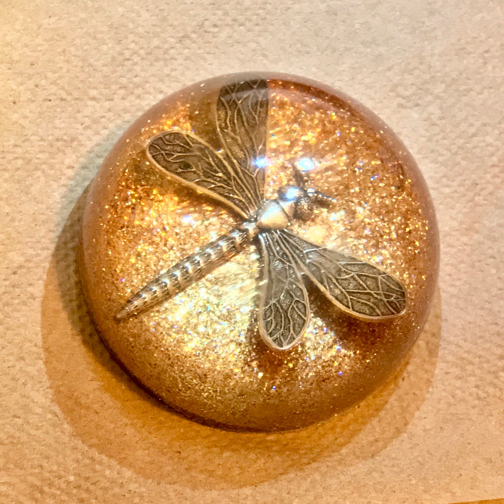 Dragonfly in Amber-Dragonfly Paperweight- Resin Paperweight-Outlander ...
