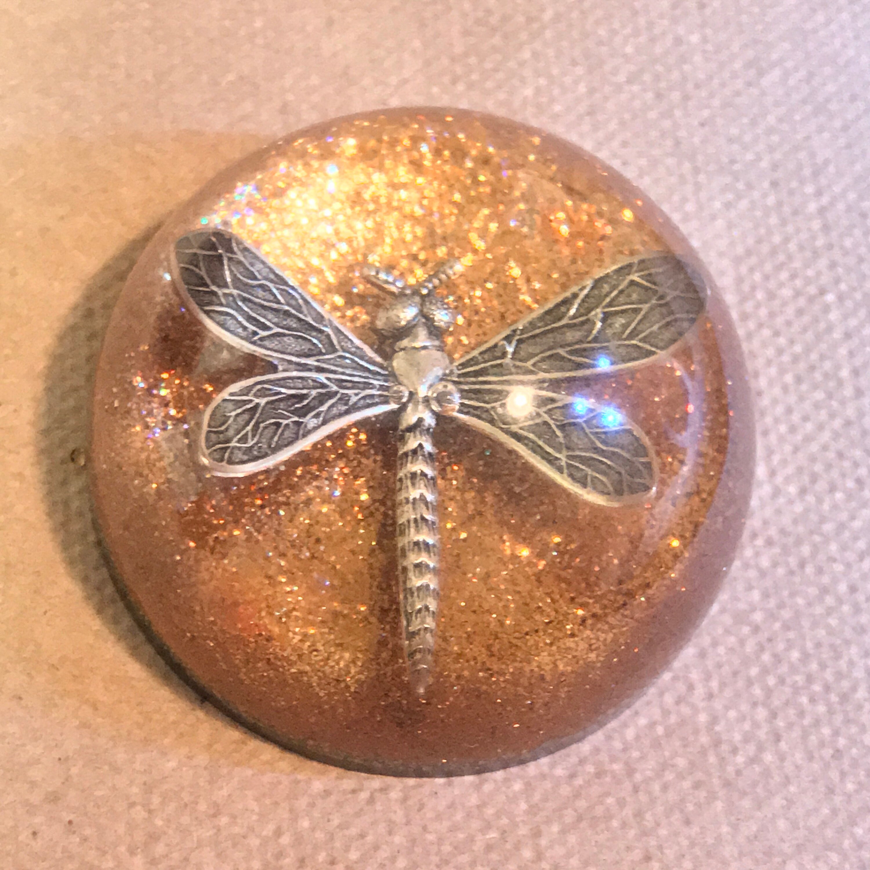 Dragonfly in Amber-Dragonfly Paperweight- Resin Paperweight-Outlander ...