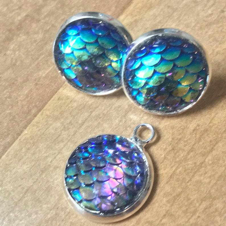 Mermaid Jewelry Set Mermaid Earrings-mermaid Necklace-silver Plated ...