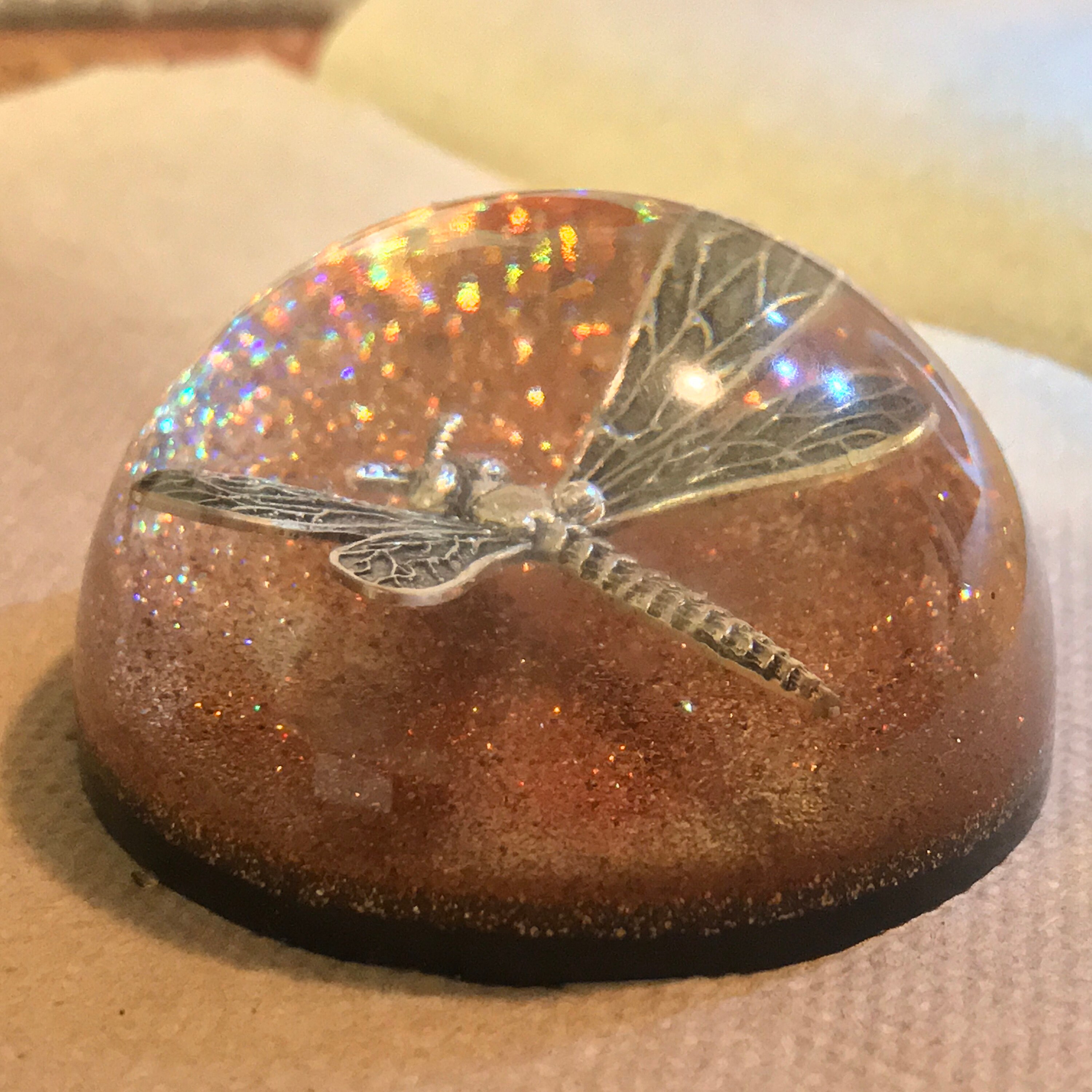 Dragonfly in Amber-Dragonfly Paperweight- Resin Paperweight-Outlander ...