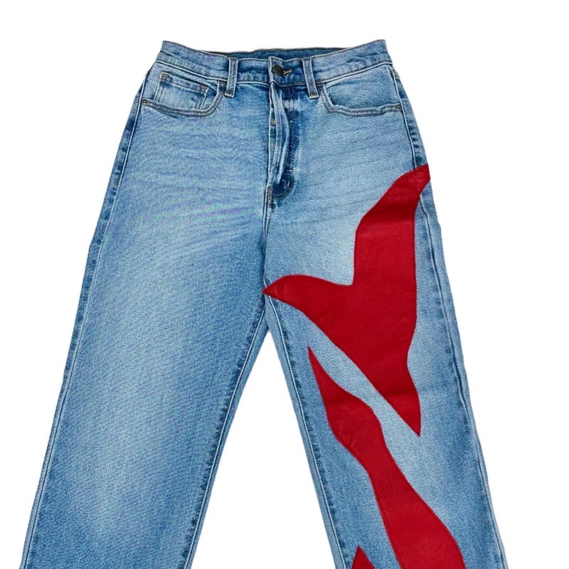 Abstract Jeans - Etsy