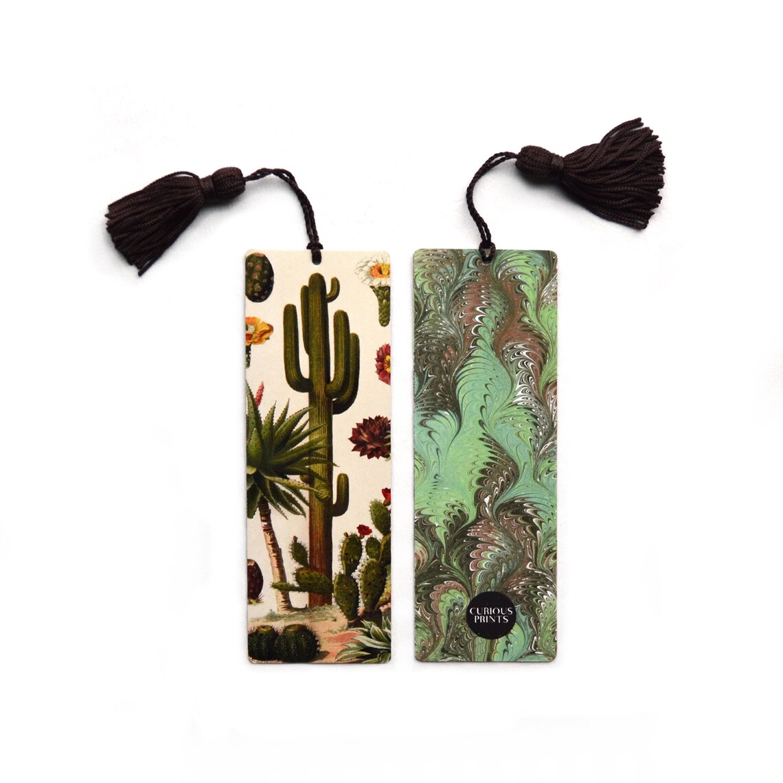 Vintage Botanical Desert Cactus Bookmark With Tassel - Etsy