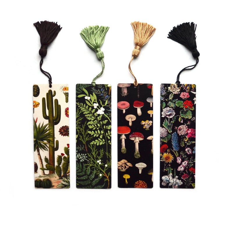Book Clips Leather Square Bookmarks - 3 Pieces Retro Flower Print Book ...
