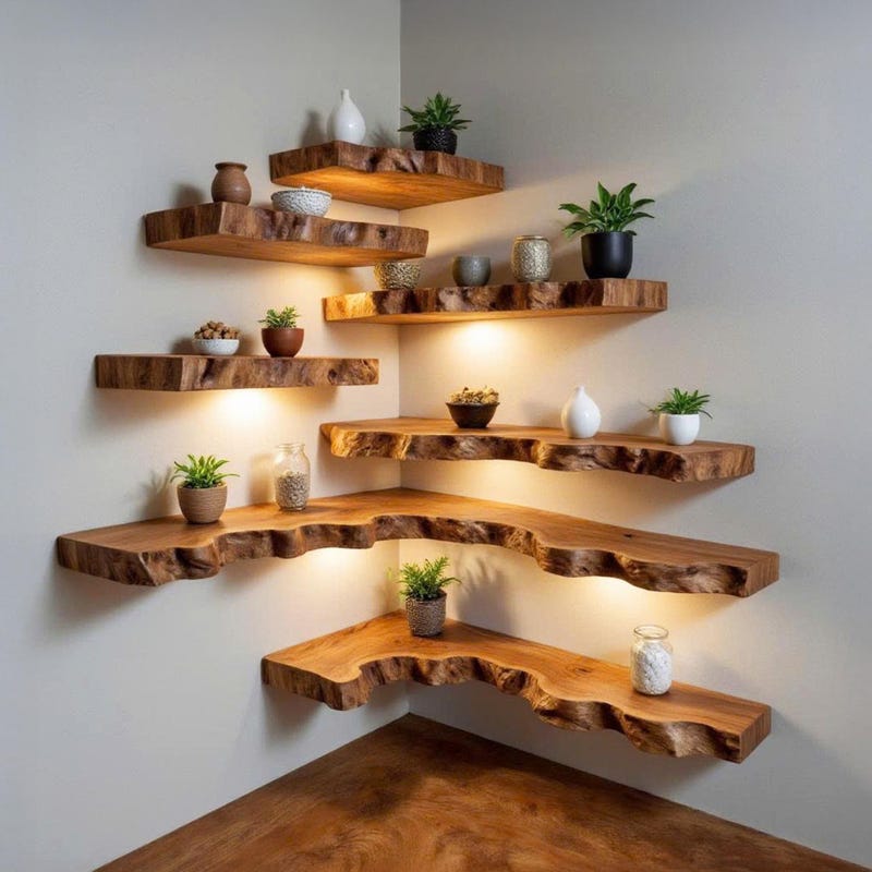 Tree Live Edge Shelves - Etsy