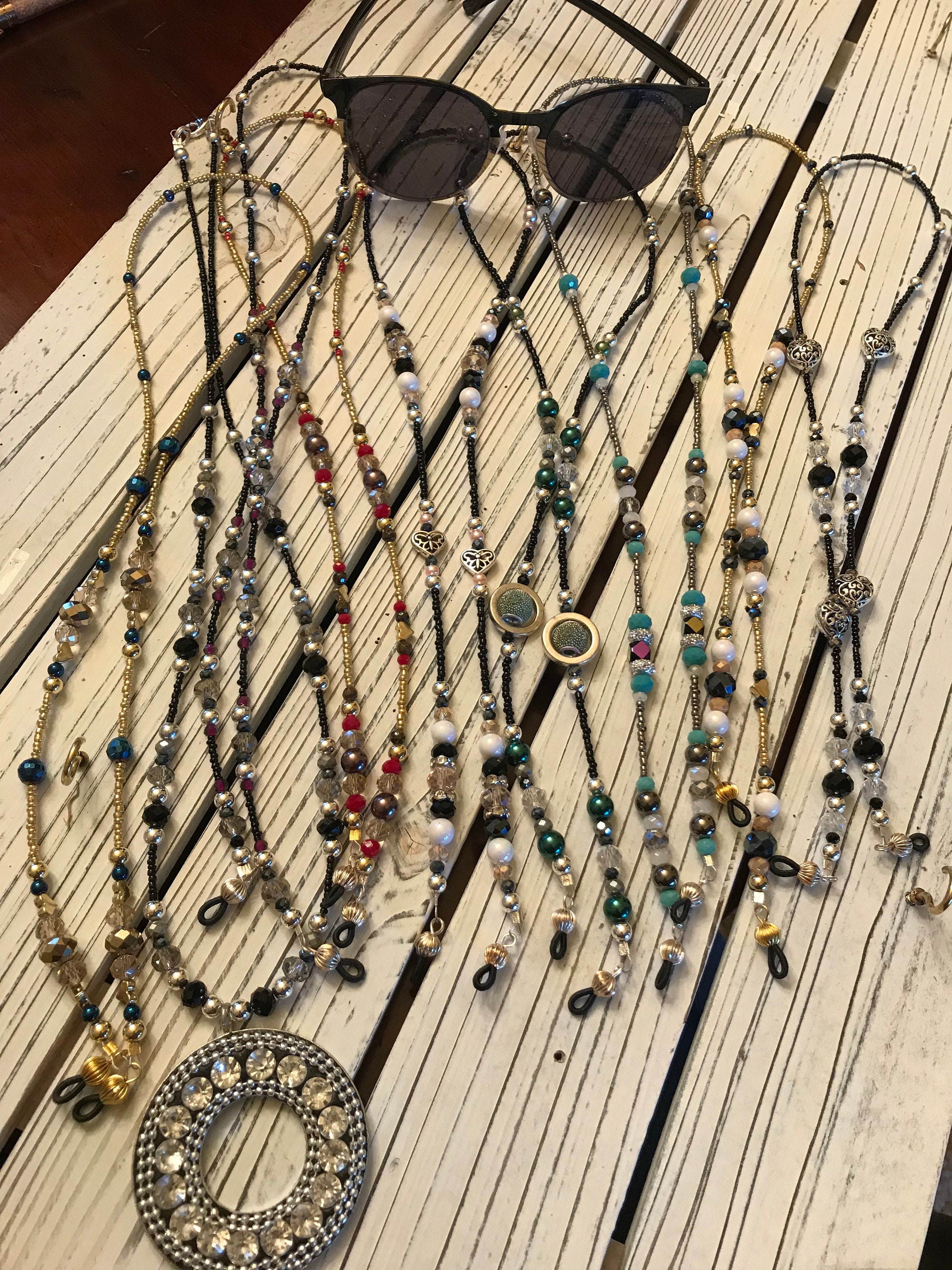 Eyeglass Chain, Eyeglass Lanyard, Beaded Lanyard, Sunglasses Lanyard ...