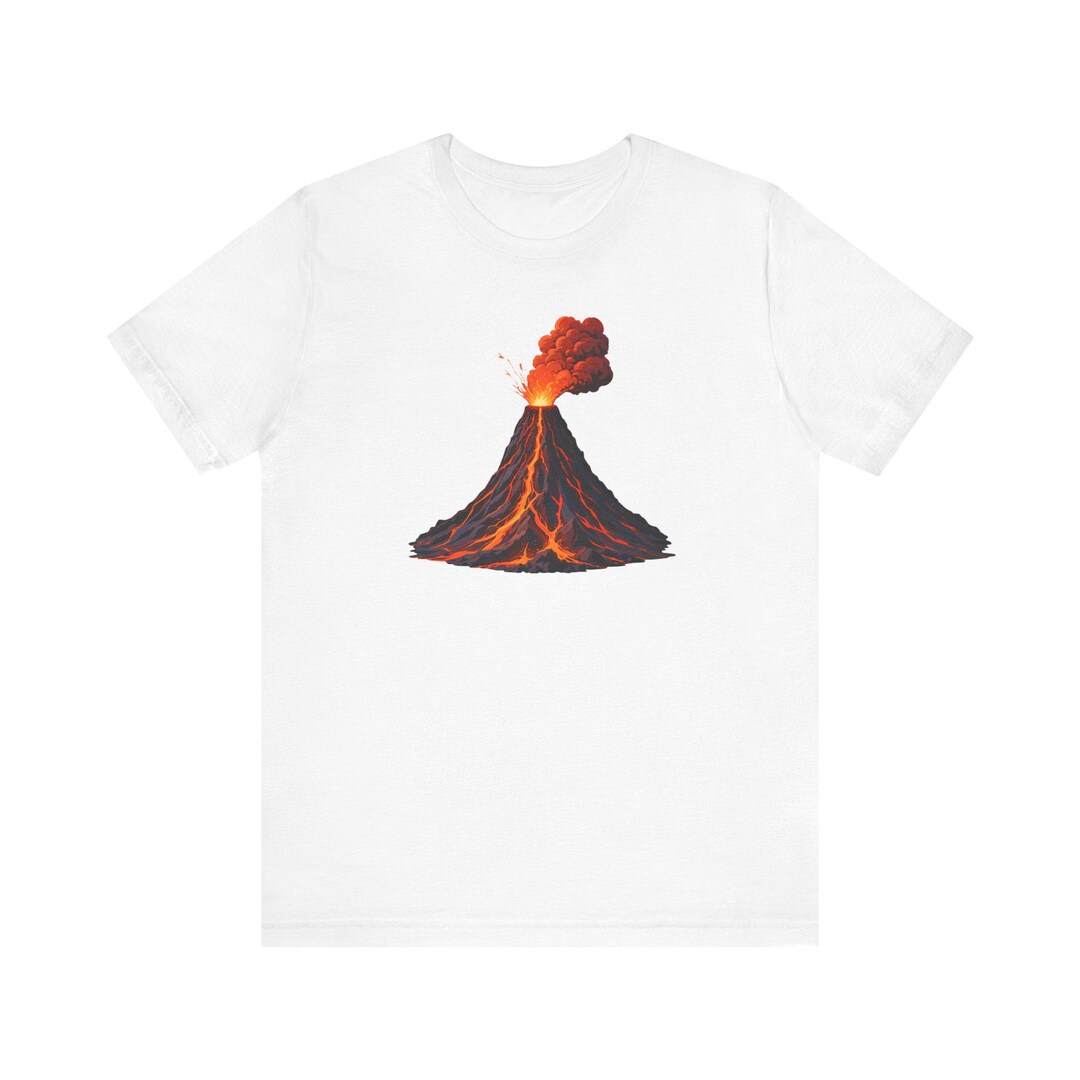 Volcanic Eruption Graphic Tee, Volcano Design T-shirt, Unisex Tee for ...