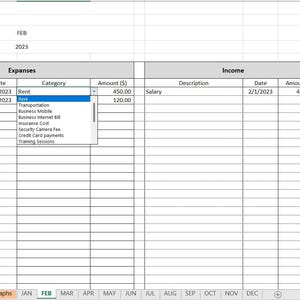 Annual Financial Summary Dashboard | Excel Template for Income ...