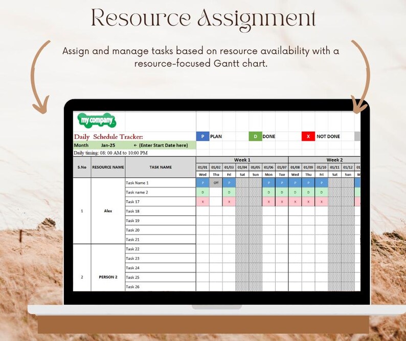6 Excel Gantt Charts Bundle | Task Management – Fixed & Dynamic ...