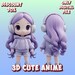 Custom 3D Cute Character Model – Anime Style for Vroid, Avatar, Game ...
