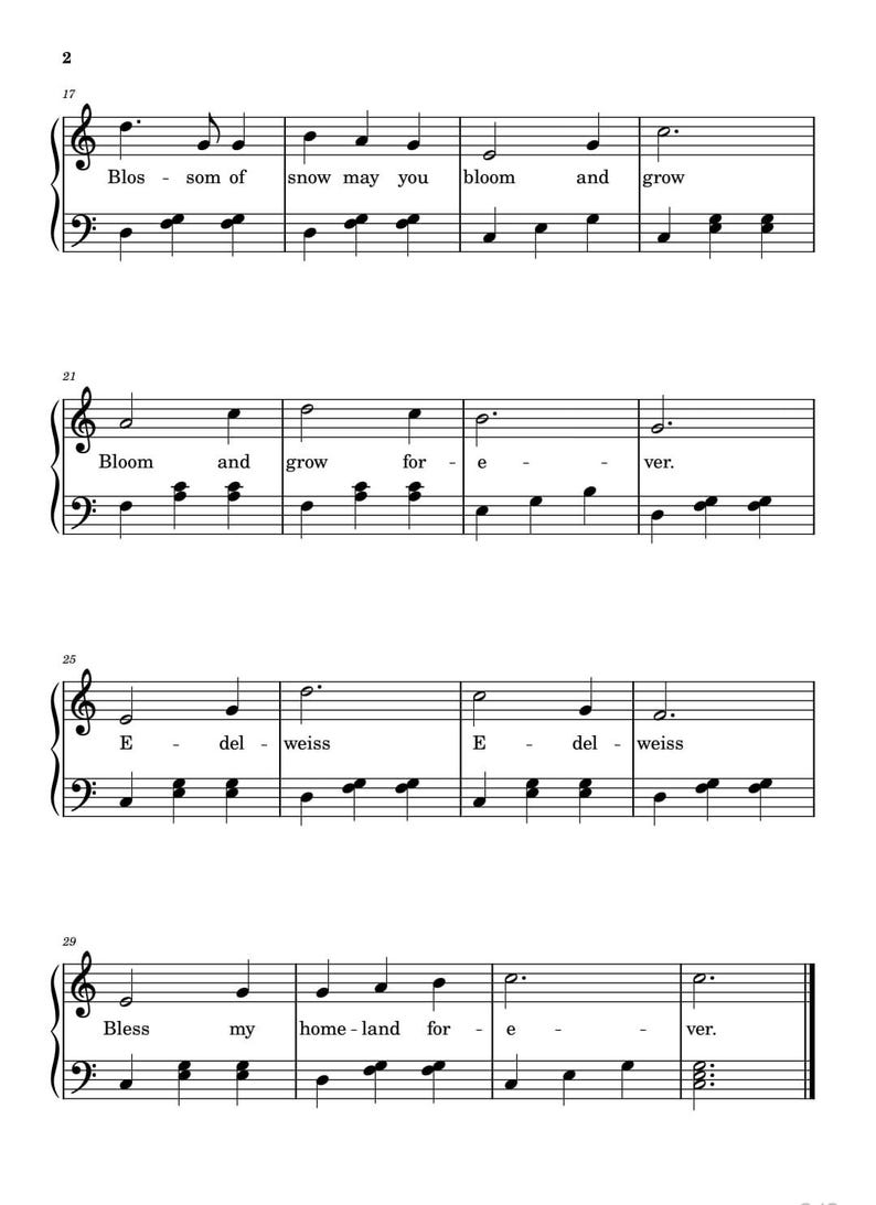 BEGINNER Edelweiss | Easy Piano Sheet Music | Printable PDF | Kids ...