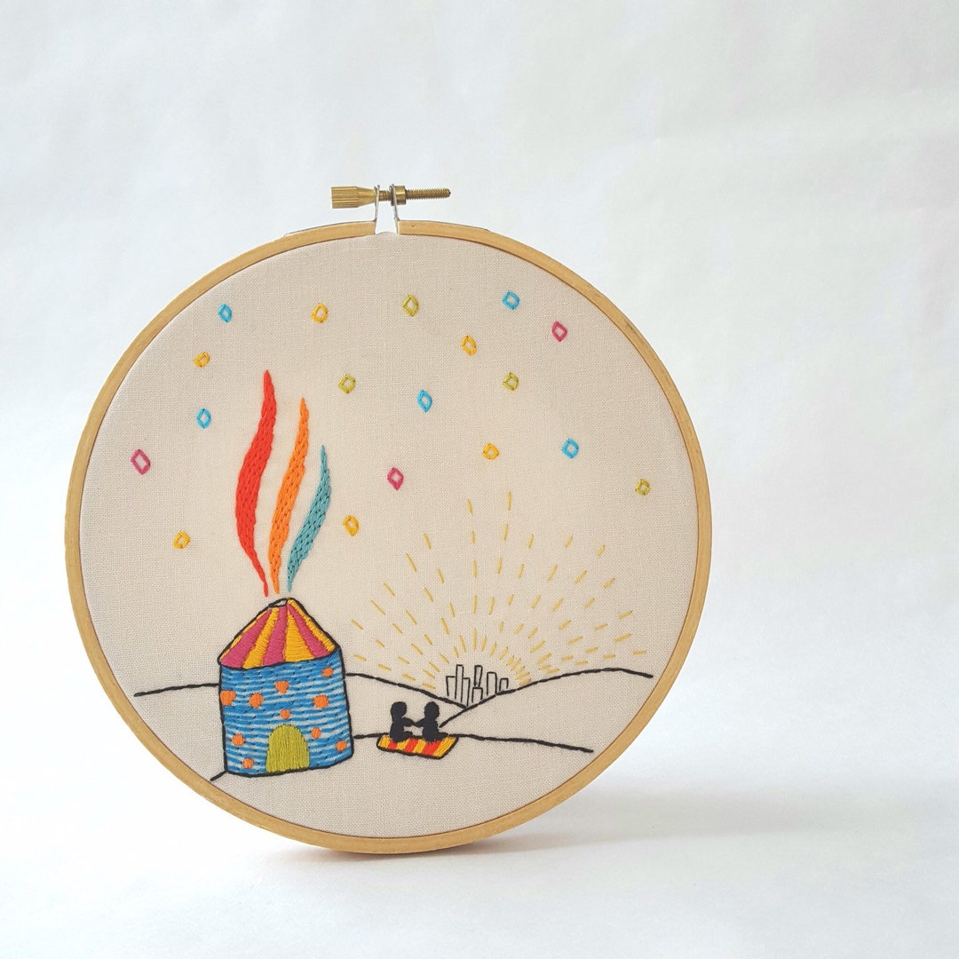 PDF Pattern Embroidery Tutorial Instant Download- Yurt, Love, City ...