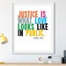 SOCIAL JUSTICE Poster, Love Inspirational Quote, Black Lives Matter ...