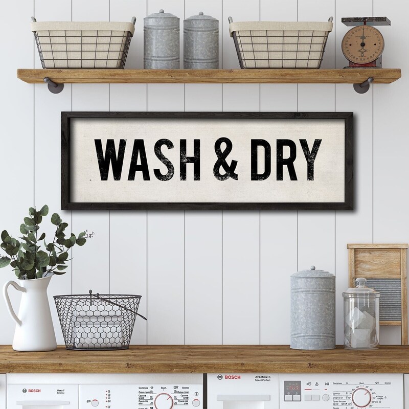 Wash and Dry Sign - Etsy