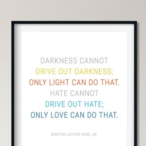MARTIN LUTHER King Jr. Quote Anti-racism Poster - Etsy