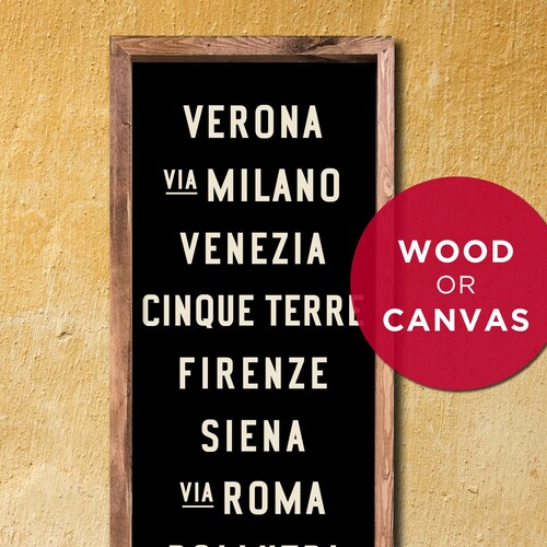 SMALL ITALY Subway Art Italian Decor Tuscan Wall Decor - Etsy