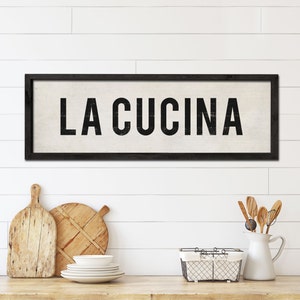 LA CUCINA Sign, Italian Kitchen Decor, Wood Kitchen Signs, Tuscan ...
