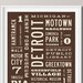 DETROIT Wall Art, Detroit City Art, Word Art, Michigan Artwork, Motor ...