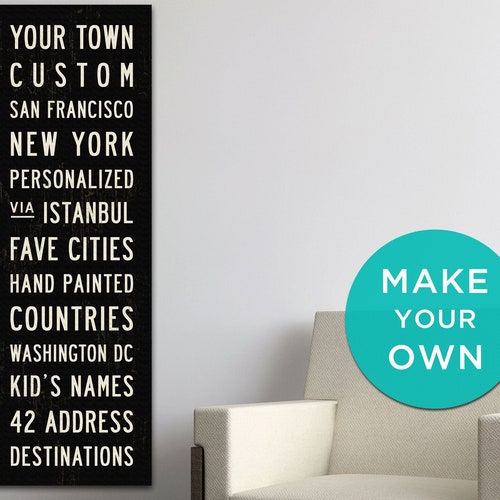 CUSTOM Subway Sign Art Custom Wall Art Personalized Subway - Etsy