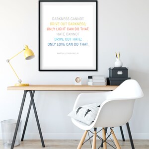 MARTIN LUTHER King, Jr. Quote, Anti-racism Poster, Inspirational Quote ...
