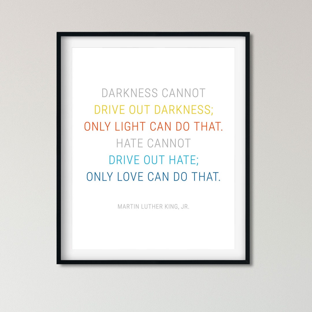MARTIN LUTHER King, Jr. Quote, Anti-racism Poster, Inspirational Quote ...