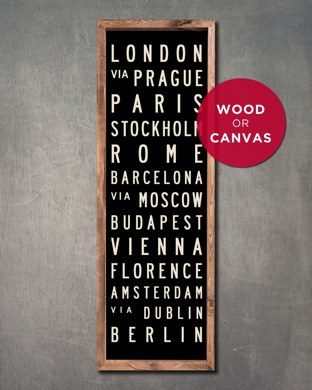 SMALL EUROPE Subway Sign, Travel Poster, European Decor, Subway Art ...