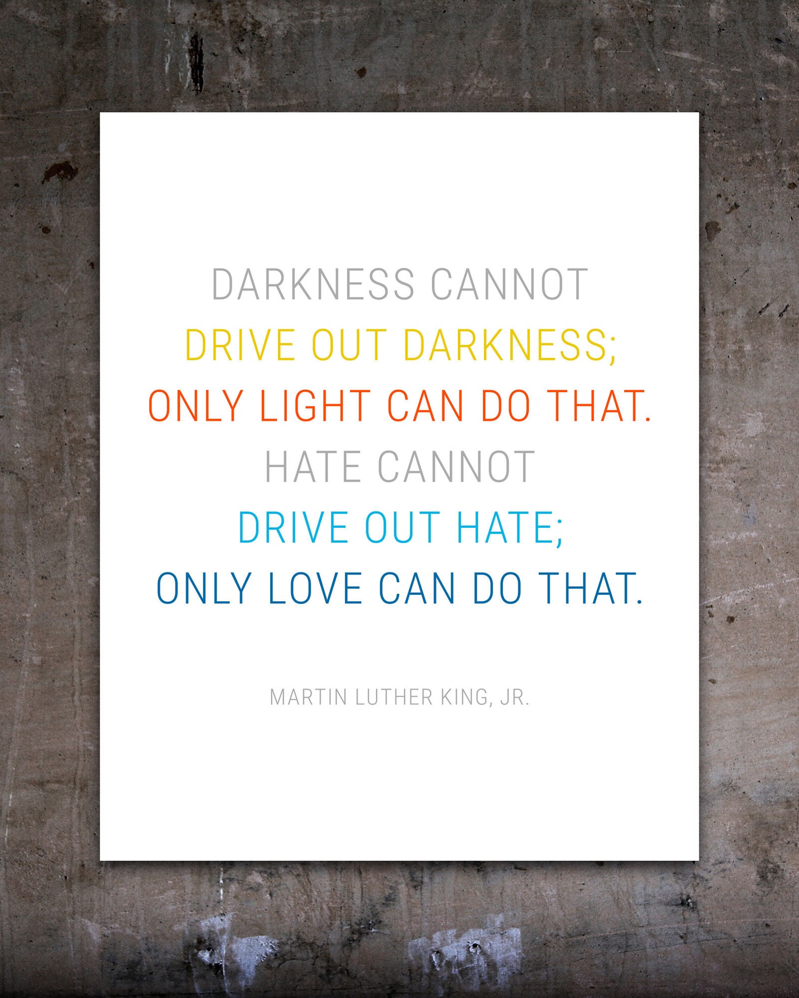 MARTIN LUTHER King, Jr. Quote, Anti-racism Poster, Inspirational Quote ...