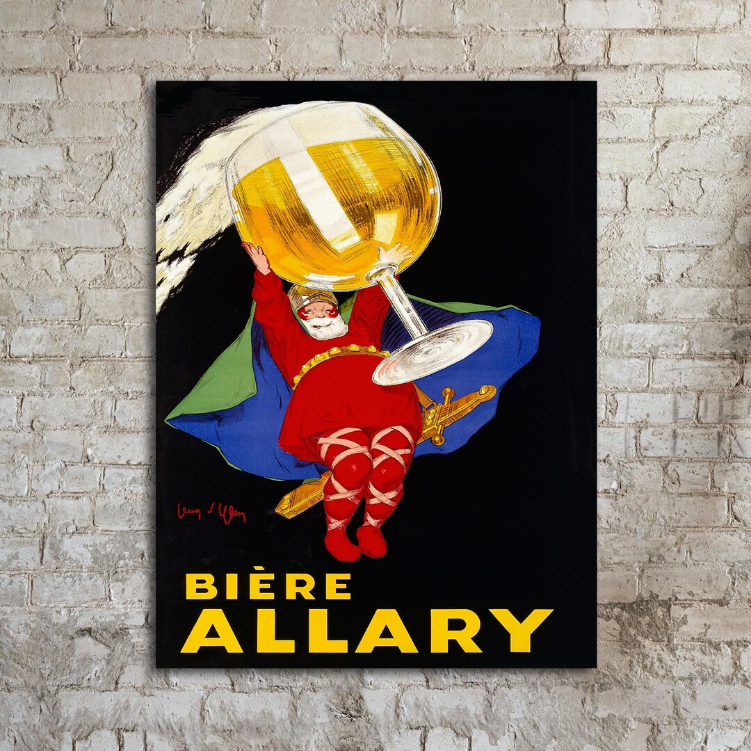 OVERSIZED Canvas Advertising Poster, Large Beer Poster, Biere Allary ...