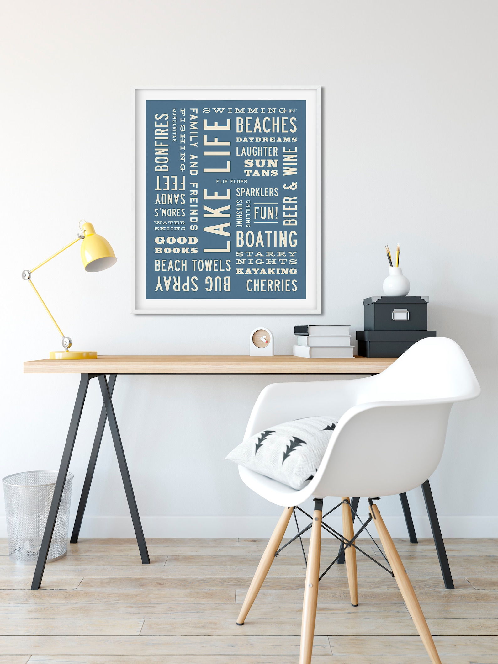 LAKE LIFE Sign Lake House Decor Word Art Print Typography | Etsy