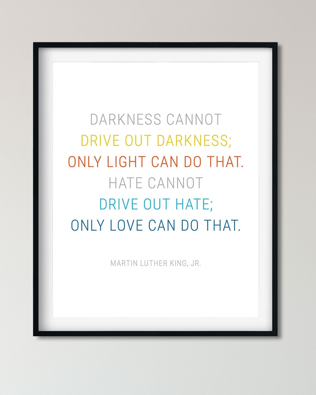MARTIN LUTHER King Jr. Quote Anti-racism Poster - Etsy