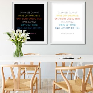 MARTIN LUTHER King, Jr. Quote, Anti-racism Poster, Inspirational Quote ...