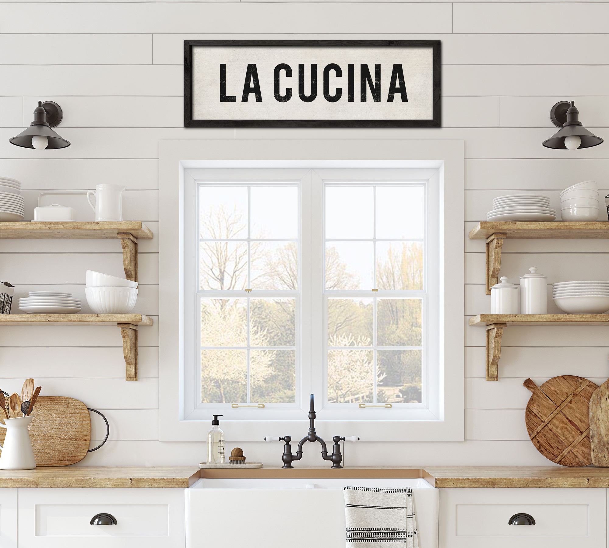 LA CUCINA Sign Italian Kitchen Decor Wood Kitchen Signs | Etsy