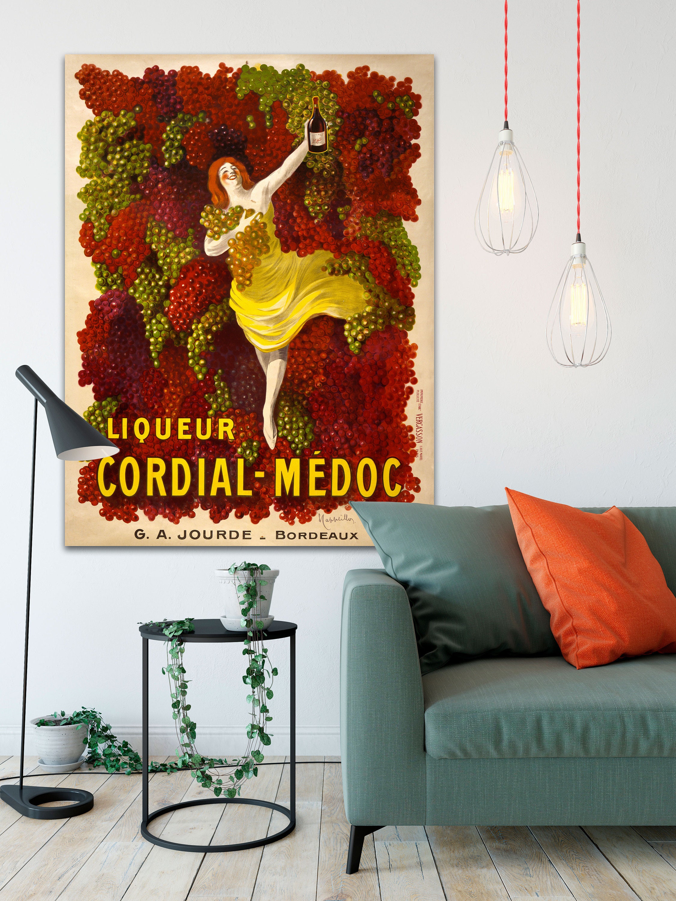 EXTRA LARGE Wall Art Vintage French Poster Oversized Canvas | Etsy