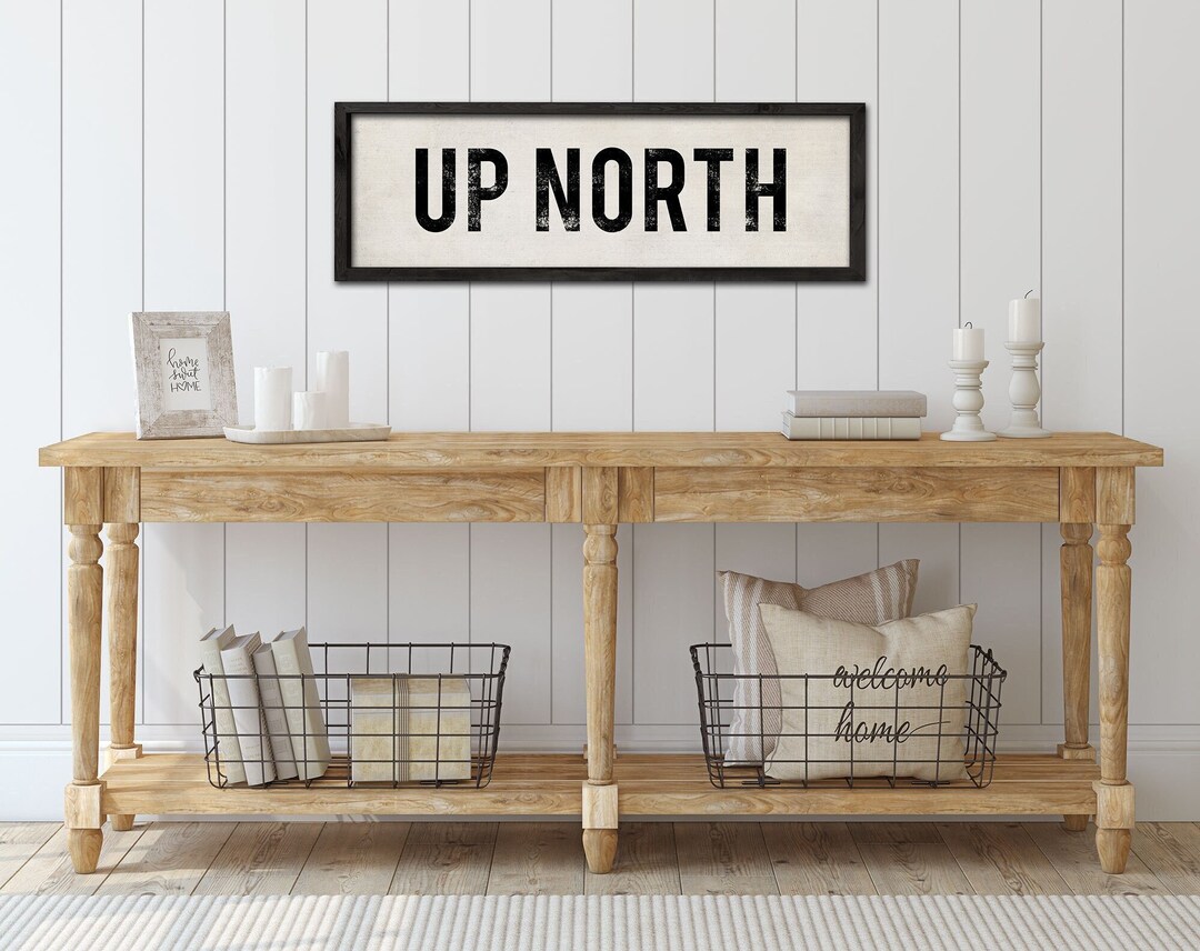 UP NORTH Sign, Michigan Wall Art, Lake House Sign, Minnesota Gift ...