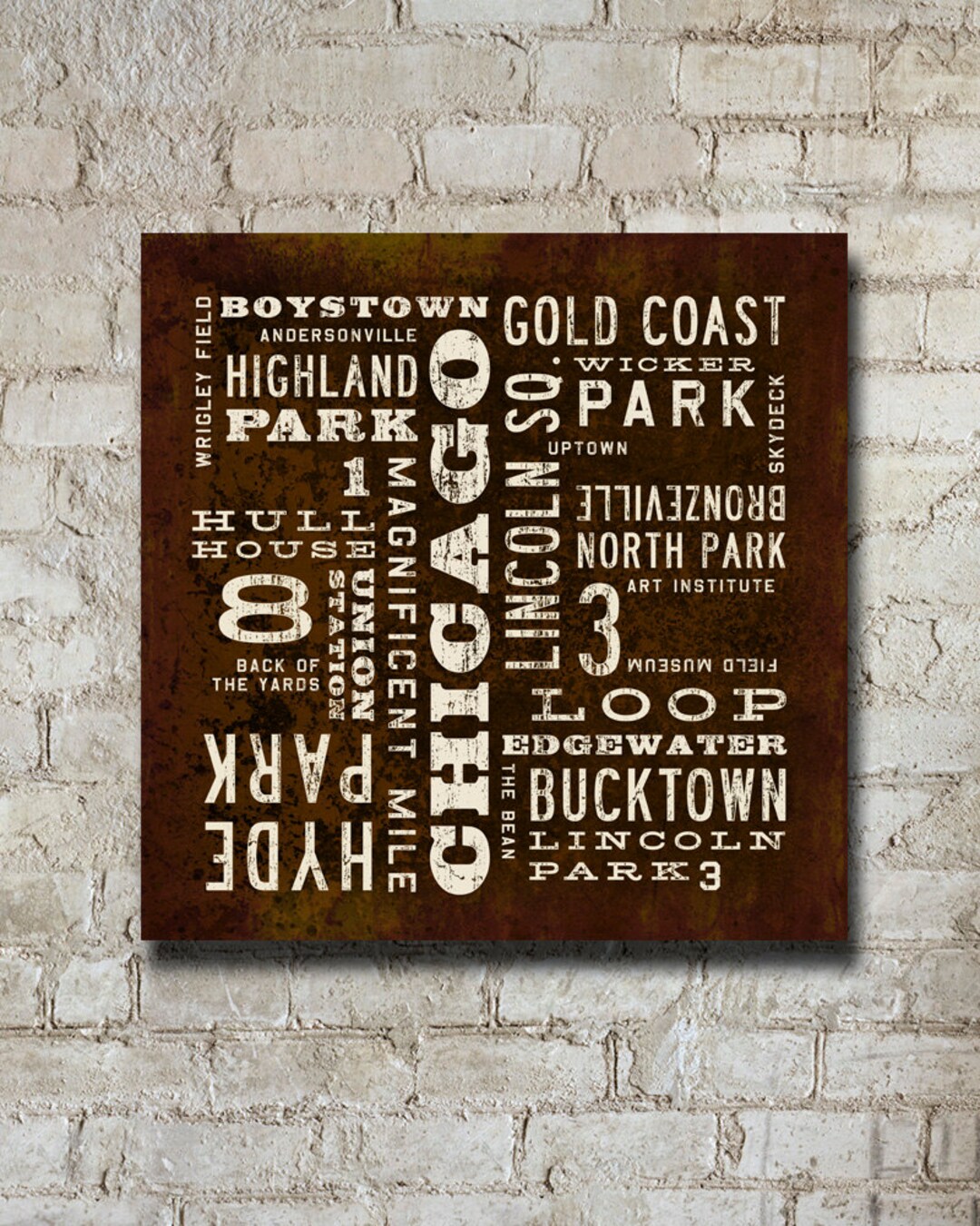 CHICAGO Wall Art Subway Art Sign Chicago Poster City Art - Etsy