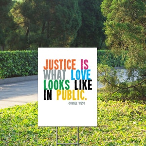 SOCIAL JUSTICE Poster Love Inspirational Quote Black Lives - Etsy