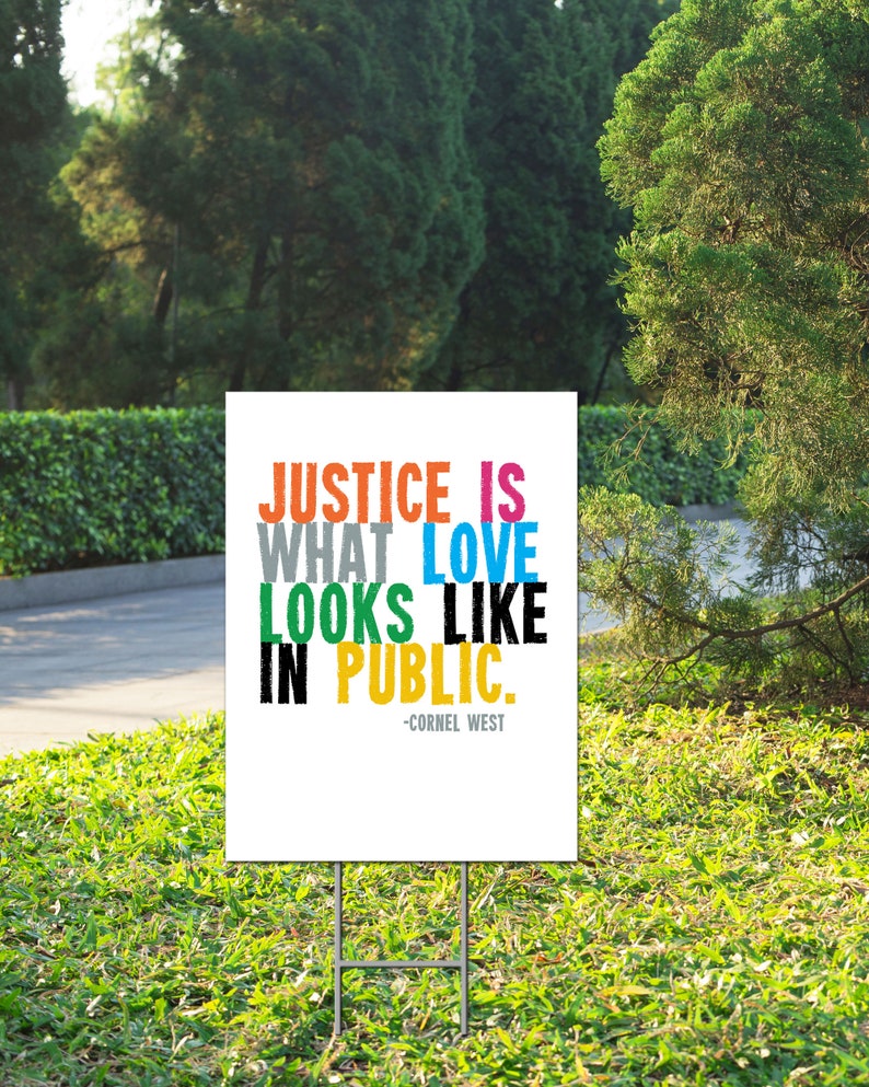 SOCIAL JUSTICE Poster Love Inspirational Quote Black Lives - Etsy