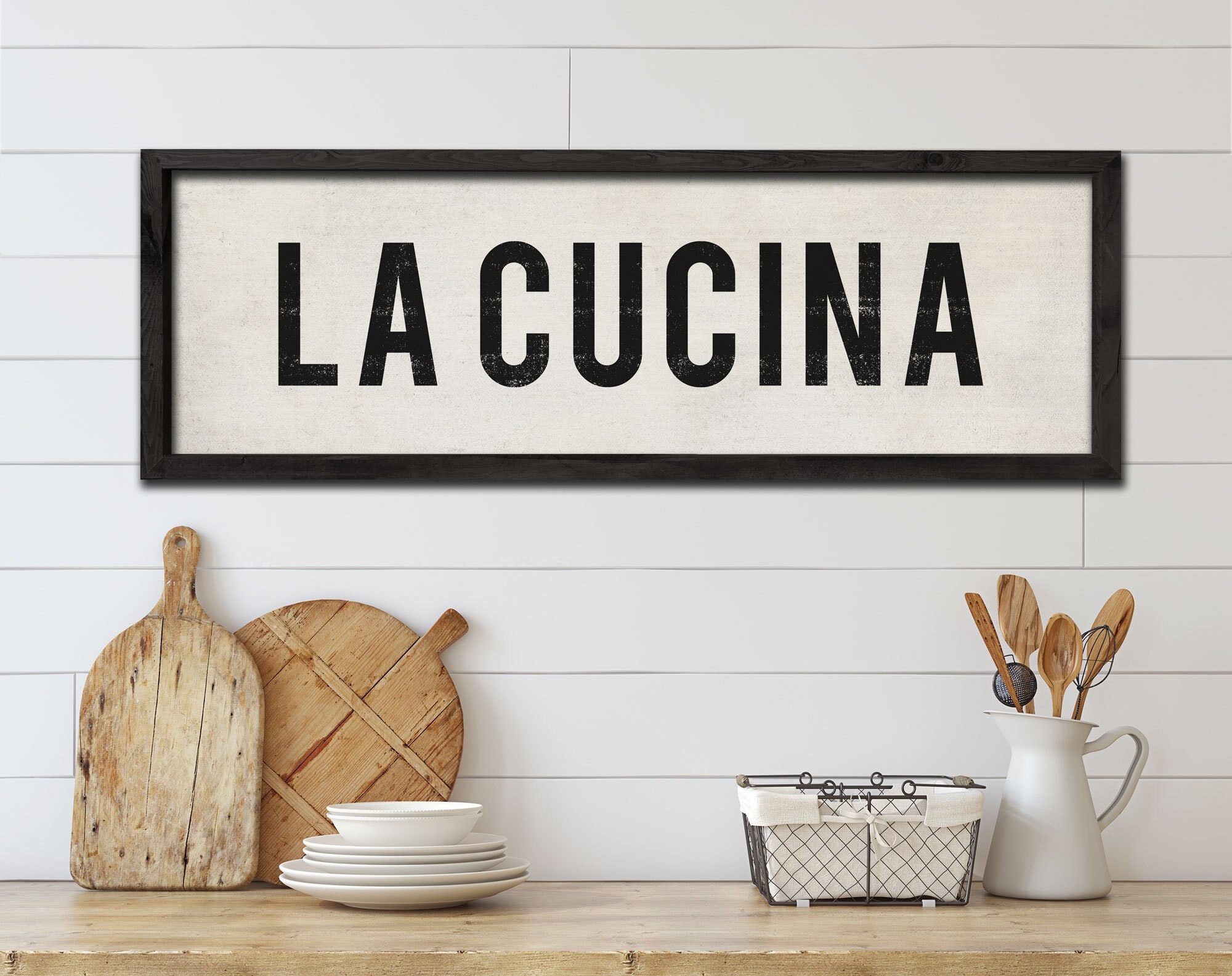 LA CUCINA Sign Italian Kitchen Decor Wood Kitchen Signs | Etsy