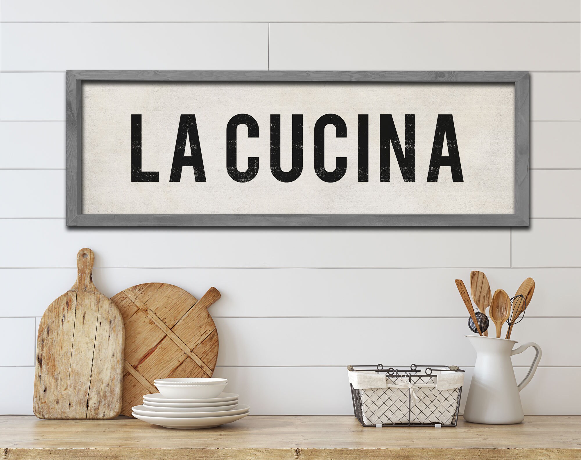 LA CUCINA Sign Italian Kitchen Decor Wood Kitchen Signs | Etsy