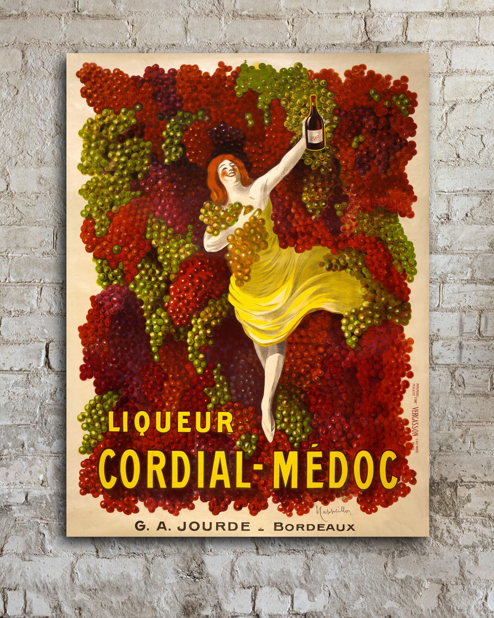 EXTRA LARGE Wall Art Vintage French Poster Oversized Canvas | Etsy