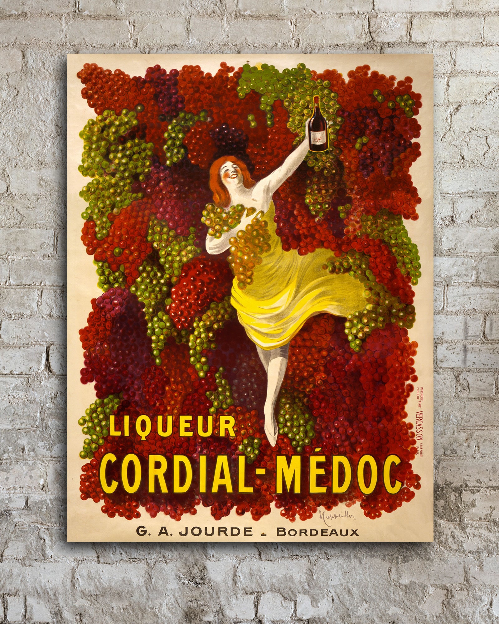 EXTRA LARGE Wall Art Vintage French Poster Oversized Canvas | Etsy