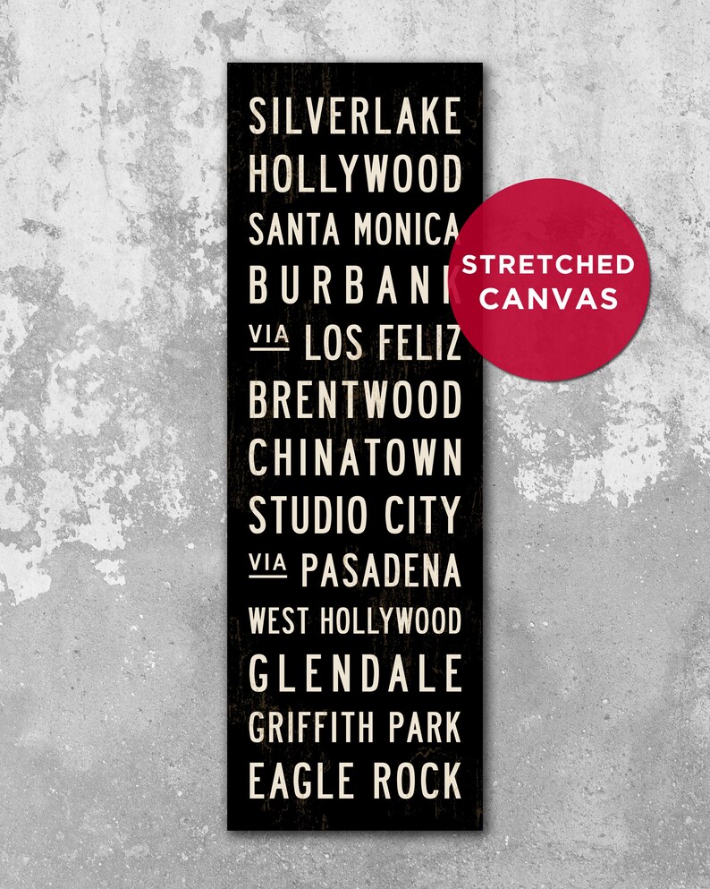 SMALL LA Subway Sign, Los Angeles Art, LA Print, California Wall Art ...