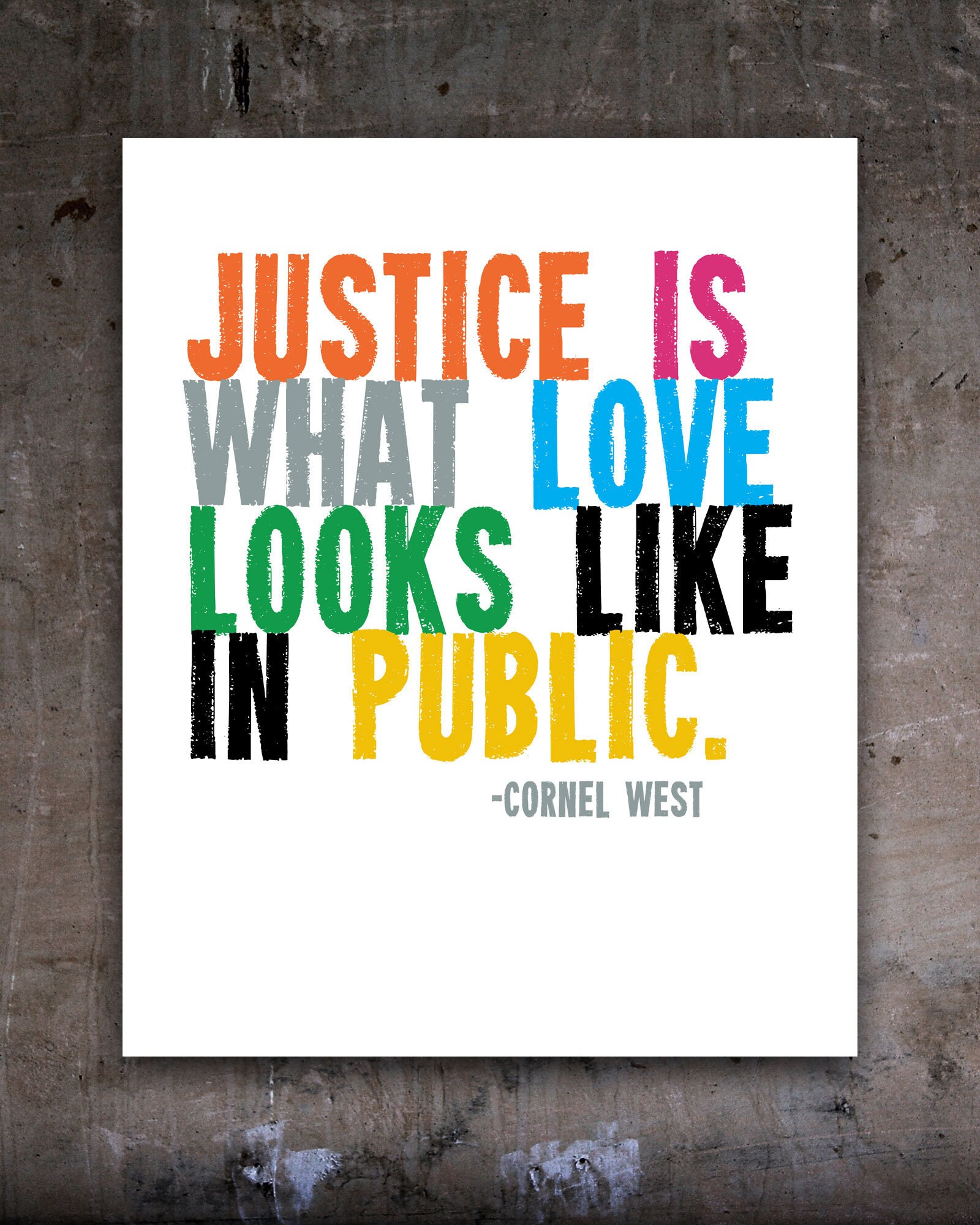 SOCIAL JUSTICE Poster Love Inspirational Quote Black Lives | Etsy
