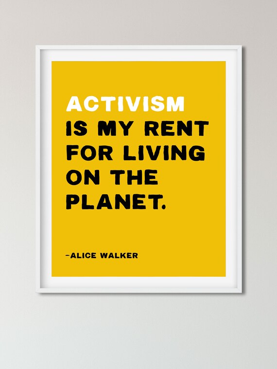 ACTIVISM POSTER Inspirational Quote Social Justice | Etsy