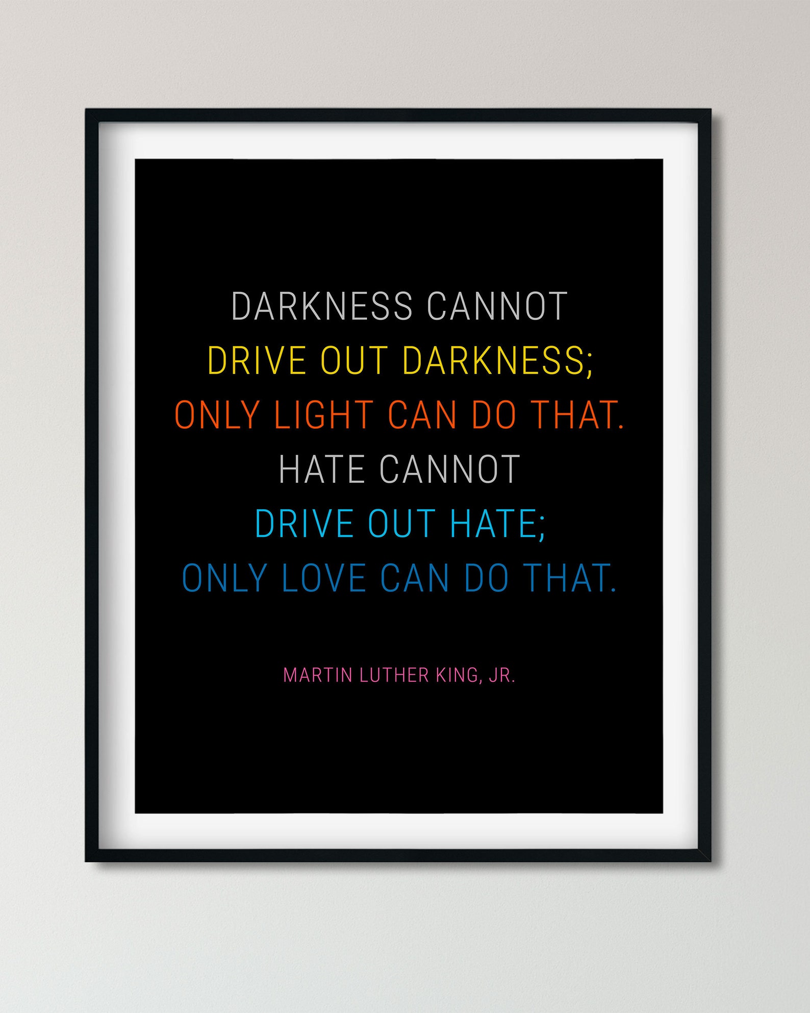 MARTIN LUTHER King Jr. Quote Anti-racism Poster - Etsy