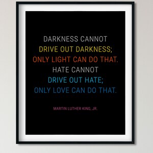 MARTIN LUTHER King, Jr. Quote, Anti-racism Poster, Inspirational Quote ...