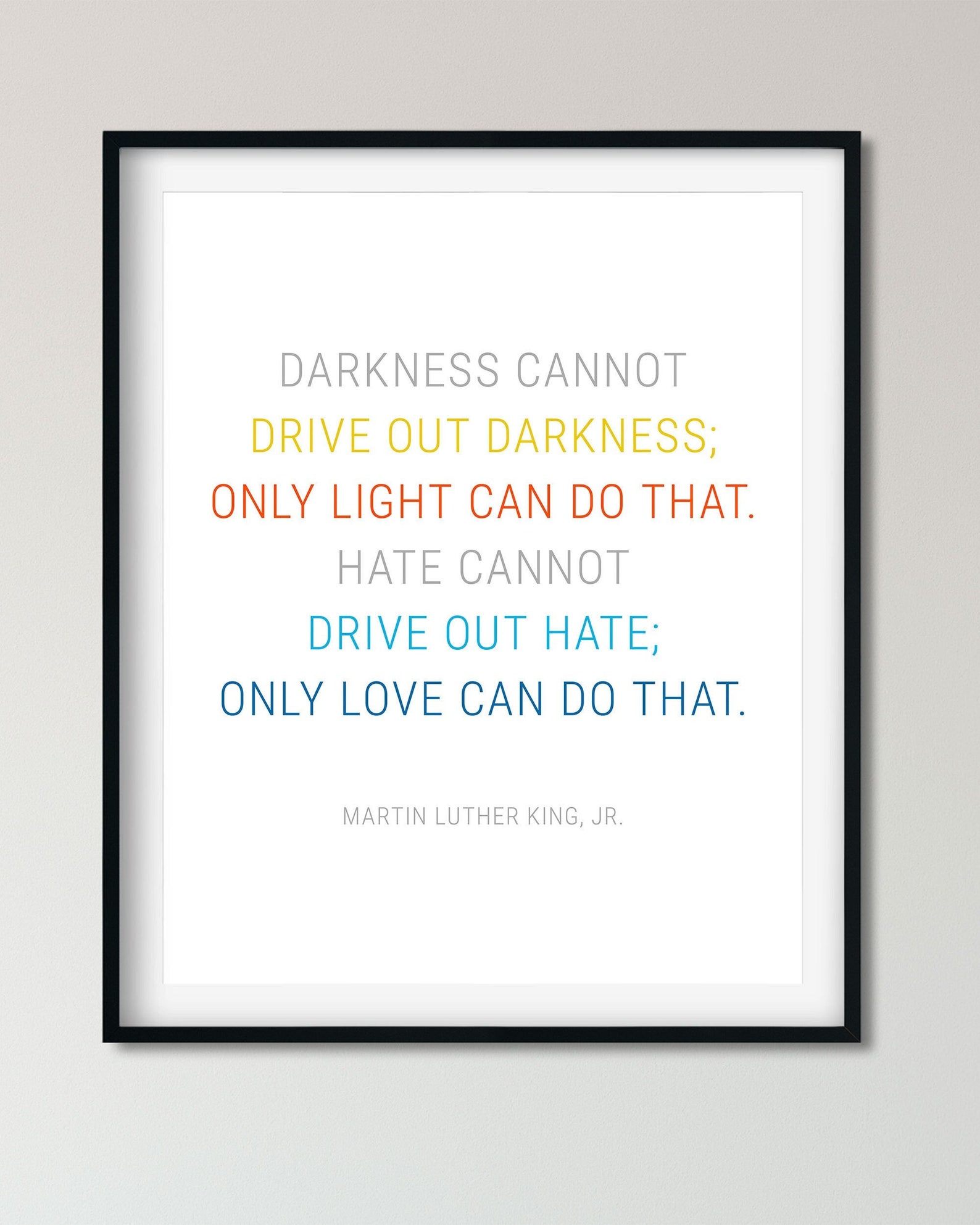 MARTIN LUTHER King Jr. Quote Anti-Racism Poster | Etsy