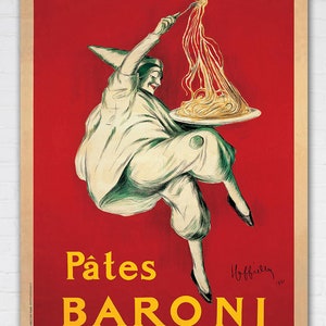 LARGE CANVAS Pates Baroni Advertising Poster by Leonetto Cappiello ...
