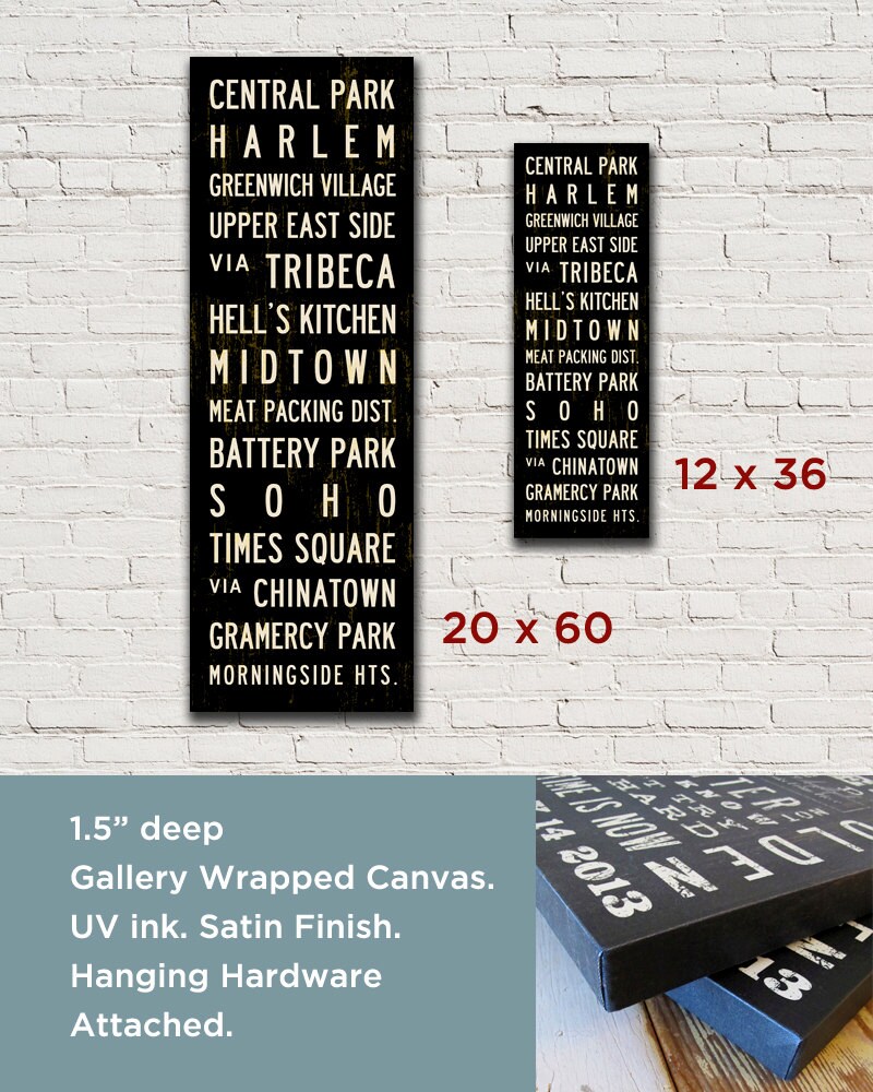 CUSTOM Subway Sign Art Custom Wall Art Personalized Subway | Etsy