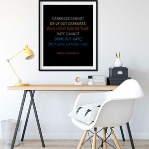 MARTIN LUTHER King, Jr. Quote, Anti-racism Poster, Inspirational Quote ...