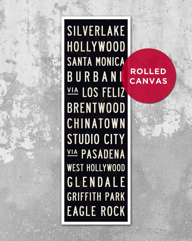 SMALL LA Subway Sign, Los Angeles Art, LA Print, California Wall Art ...